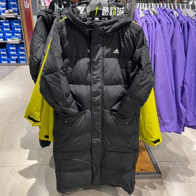 阿迪达斯体育生保暖中长裤羽绒服