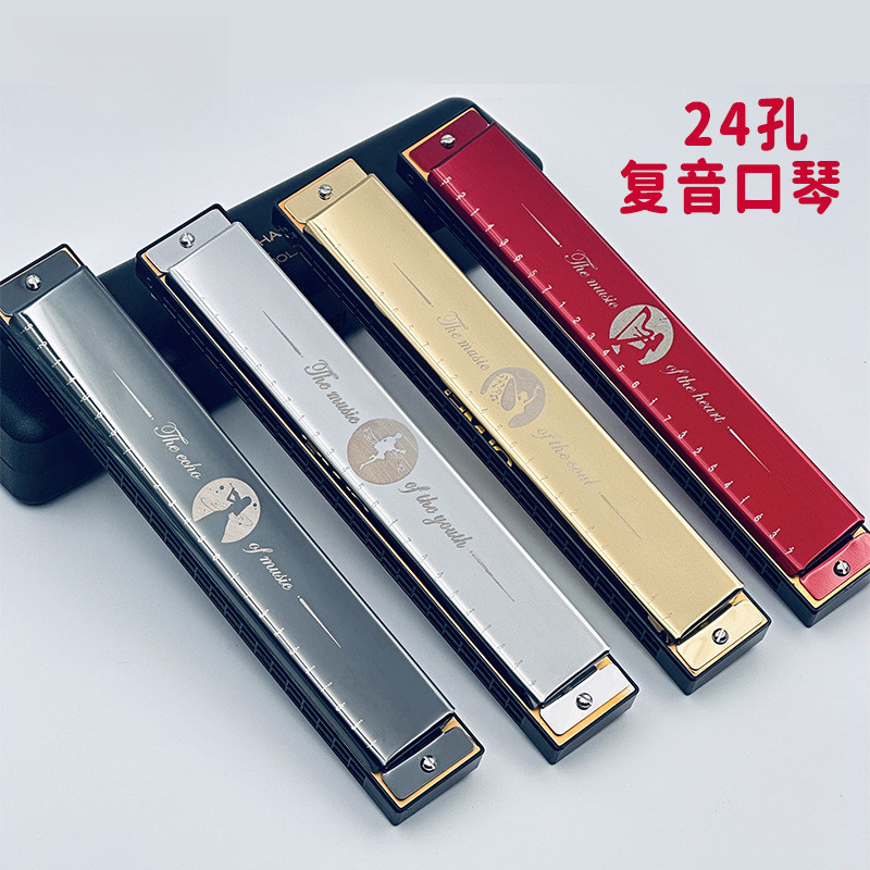 奇美小博士儿童口琴24孔初学成人学生课堂用入门演奏C调复音口琴