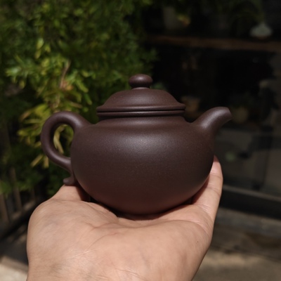紫砂厂八十年代老紫泥宜兴紫砂壶原矿大亨莲子壶手工制作茶壶茶具