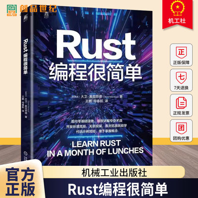 正版 Rust编程很简单 大卫.麦克劳德 程序设计 编程 浮点数 内存 结构体 枚举 变量 所有权 机械工业出版社