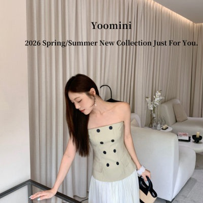 YOOMINI-条曲线极简高级感西装抹胸26夏背心