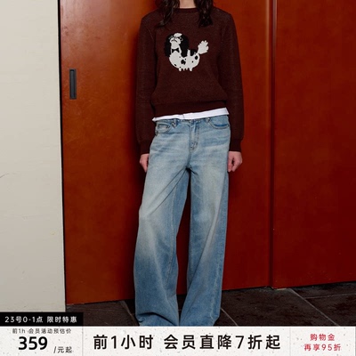 JCAESAR WOMEN 水洗蓝直筒牛仔裤 土耳其丹宁 经典浅蓝猫须