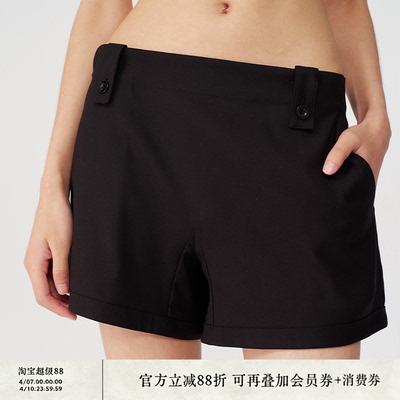 JCAESAR纽扣短裙裤可调节腰围