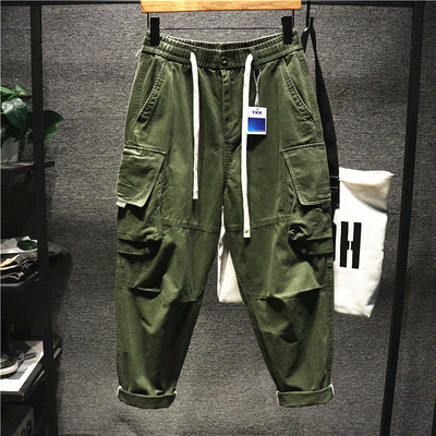 工装潮流纯棉高街长裤立体口袋