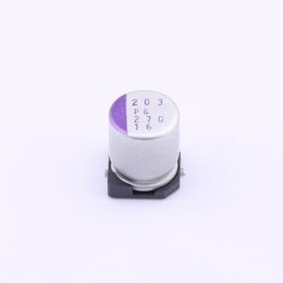 16SVPG270MX 固态电容 270uF ±20% 16V SMD,D6.3xL8mm
