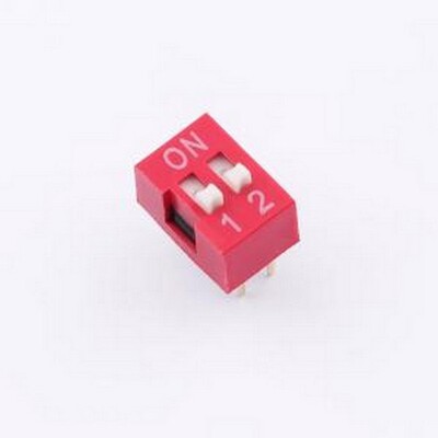 DSWB02LHGET 拨码开关 DSWB02LHGET 插件-4P,6.6x9.9mm