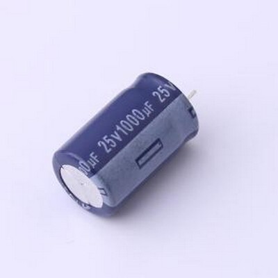 ERZ1EM102W20C36T 直插铝电解电容 1000uF ±20% 25V 插件,D12.5x