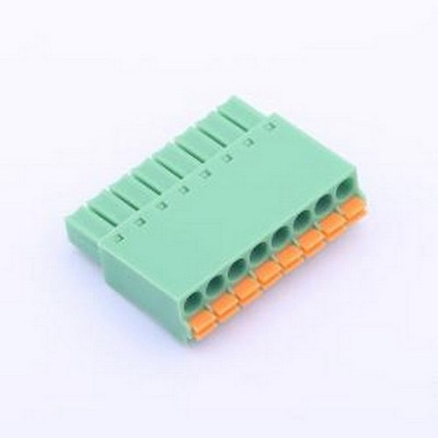 KF2EDGKN-3.5-8P 插拔式接线端子 1x8P 3.5mm 排数:1 每排P数:8 P