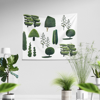 绿植护眼背景布家具盖布