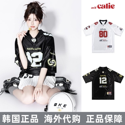 韩国正品asifcalie球衣短袖上衣