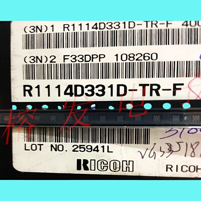 R1114D311D-TR-F/LDO稳压器IC 3.1V 150mA/SOT-563丝印:F33