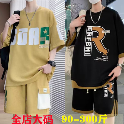 青少年短袖t恤休闲运动套装男