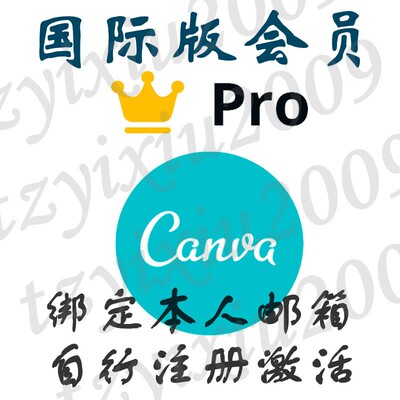 Canva会员 PRO国际版 可画会员 Canva Ai 高级版会员 全平台通用