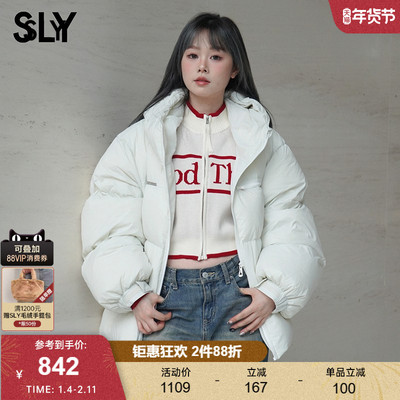 SLY冬季新品时尚宽松面包保暖连帽羽绒服外套038HAZ30-0061