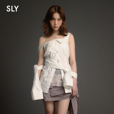 【新品试用】SLY新品甜美腰系大蝴蝶结气质吊带衫030IAZ30-0121