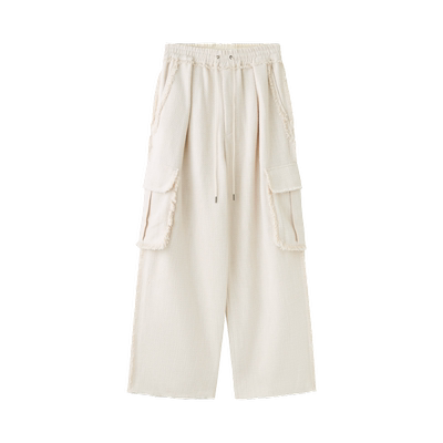 sly工装风粗花呢抽绳腰休闲裤