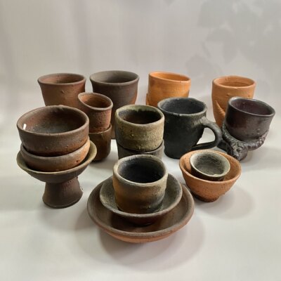 日本作家器 森冈成好 柴烧手握杯水杯马克杯茶杯茶具咖啡杯