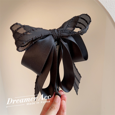 东大门黑色大蝴蝶结香蕉夹