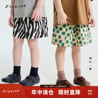允儿妈女童夏季满印百搭经典短裤