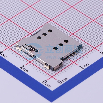 KH-SIM1616-6PIN 自弹式 MicroSIM卡 卡座 6P 自弹 SIM卡座