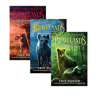 预售 英文原版 Bravelands 勇敢之地三部曲 Thunder on the Plains 3册合售 儿童动物冒险奇幻章节小说 Erin Hunter