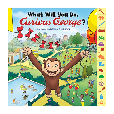 预售 英文原版 你会怎么做 好奇猴乔治？ What Will You Do, Curious George? 精装绘本 儿童故事图画书