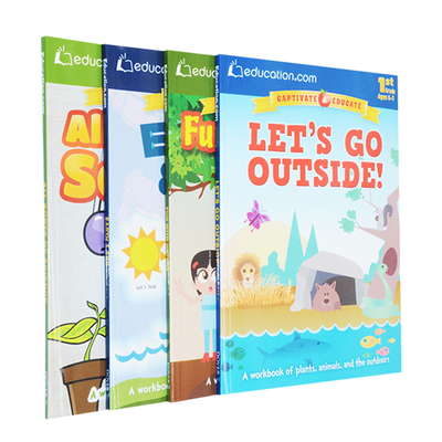 英文原版 Captivate Educate系列 Education.com美国小学自然科学教育教辅练习书4册