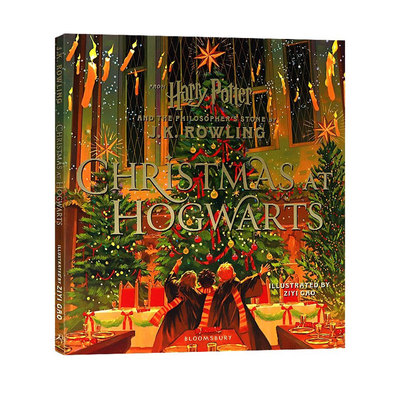 英文原版 Christmas at Hogwarts 霍格沃茨的圣诞节 Harry Potter 哈利波特与魔法石 插画艺术画册 J.K. Rowling