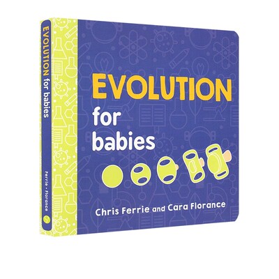 英文原版 宝宝智学园 Baby University:Evolution for Babies 纸板书 进化学 科学主题 低幼启蒙认知