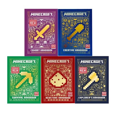 我的世界官方指南全新进阶版 精装5册 英文原版 The Complete Handbook 培养逻辑思维和创造力