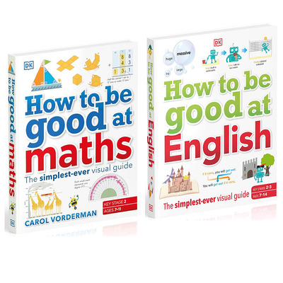 预售 DK百科系列 图解英语 How to be Good at English/at Maths DK儿童STEM创新思维培养读物 精装课外辅导读物