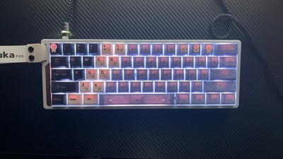 半透雪女正刻键帽 适配Wootingez63made68美加狮夜魔rs7 迈从87等