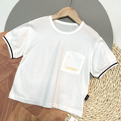 06254承X儿童夏季纯棉薄款短袖T恤女童胖宝宝宽松短袖
