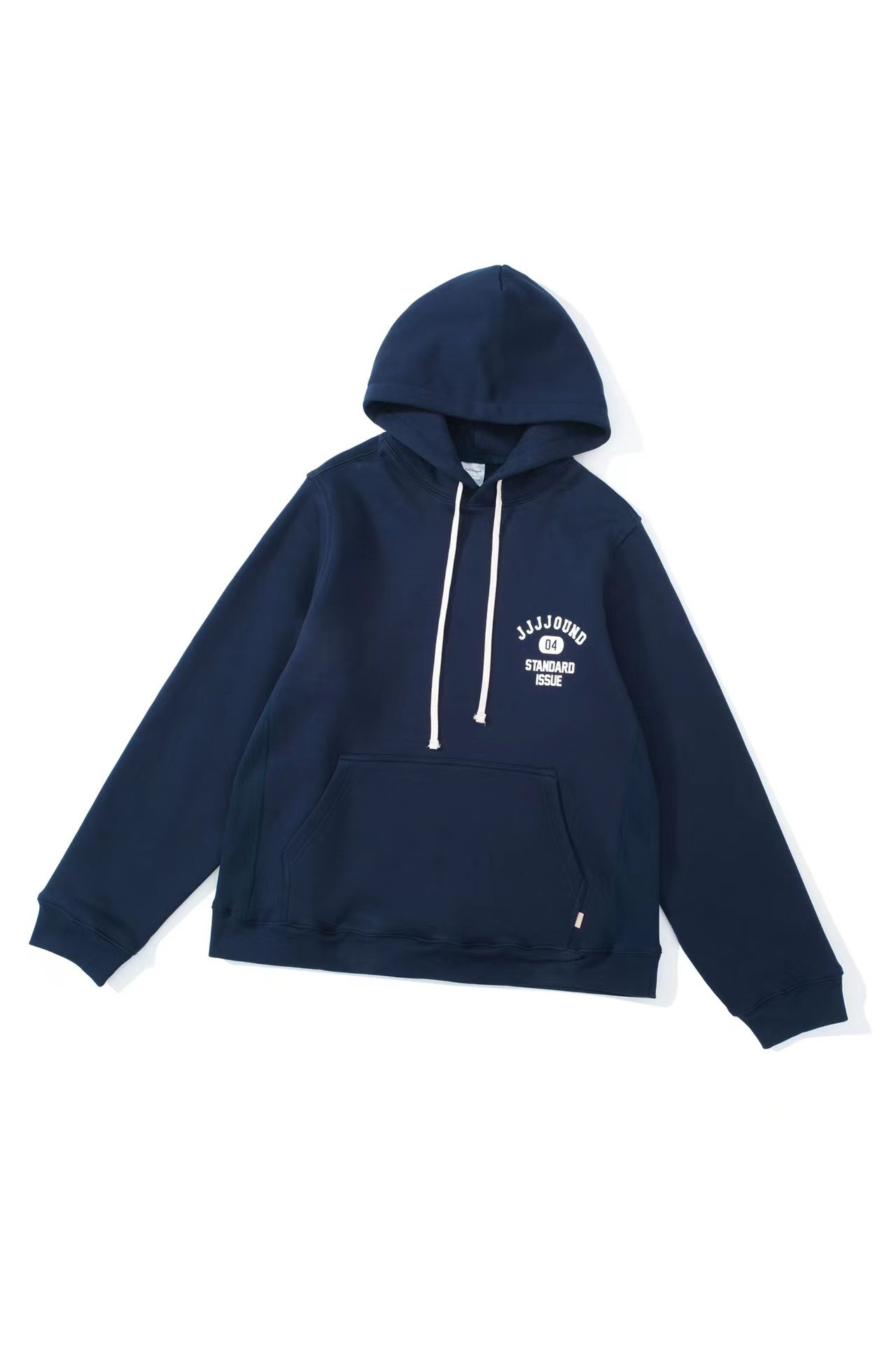 JJJJound J80 Hoodie Navy 550克抓绒加厚美式复古印花帽衫卫衣_虎窝淘