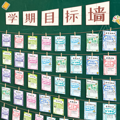 新学期目标心愿卡布置教室