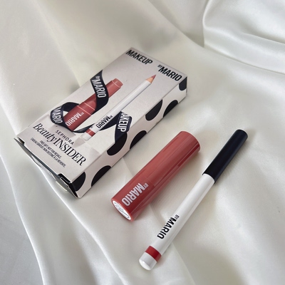 Makeup By Mario固体唇蜜口红1g+唇线笔0.9g两件套装小样