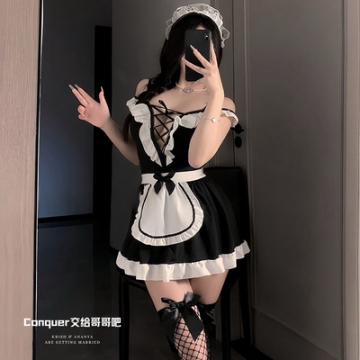 性感纯欲女仆制服套装黑白女佣装
