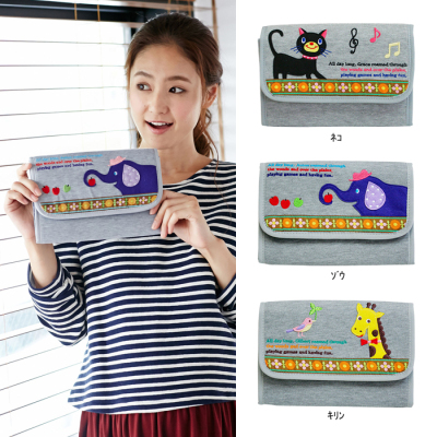 日本POETIC正品刺绣母子手册包病历票据整理收纳包旅行机票护照包