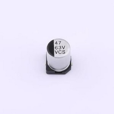 126RV0104 贴片型铝电解电容 47uF ±20% 63V SMD,D6.3xL7.7mm