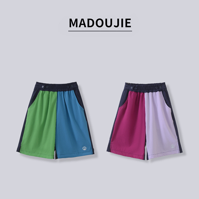 麻豆街「软壳炫彩裤」25夏季新款童装休闲短裤速干短裤MD260