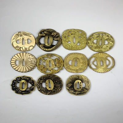 日本刃刀鏢柄圈柄帽包邮全铜