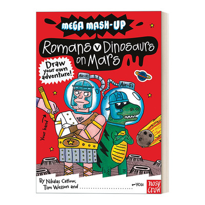 英文原版 Mega Mash-Up Romans vs. Dinosaurs on Mars 超级混搭系列 在火星 罗马人vs恐龙 儿童章节桥梁书 活动书 英文版 进口书
