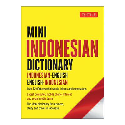 英文原版 Mini Indonesian Dictionary 印尼语-英语双解袖珍词典 Tuttle 英文版 进口英语原版书籍