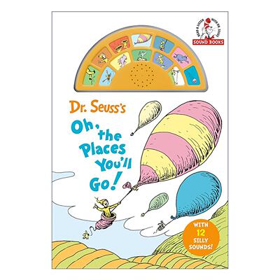 英文原版 Dr.Seuss's Oh the Places You'll Go with 12 Silly Sounds 苏斯博士 你要去的地方 发声书 儿童经典绘本 纸板书 英文版