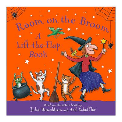 英文原版 Room on the Broom A Lift-the-Flap Book 女巫扫帚排排坐 儿童纸板翻翻书 朱莉亚·唐纳森 英文版 进口英语原版书籍