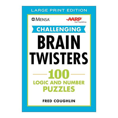 英文原版 Mensa AARP Challenging Brain Twisters门萨 脑筋急转弯 100个谜题激发脑力 大字版 美国退休协会 进口英语原版书籍