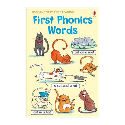 英文原版 Usborne Very First Reading First Phonics Words 尤斯伯恩自然拼读单词字母 儿童启蒙认知读物精装 进口英语原版书籍