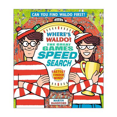 英文原版 Where's Waldo The Great Games Speed Search 沃尔多在哪里 体育运动 儿童趣味游戏活动书 经典场景找一找 谜题 迷宫