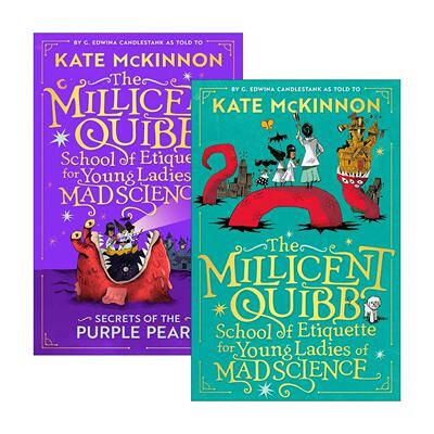 英文原版 The Millicent Quibb School of Etiquette for Young Ladies of Mad Science 疯狂科学女生学院系列2册 英文版 进口书籍