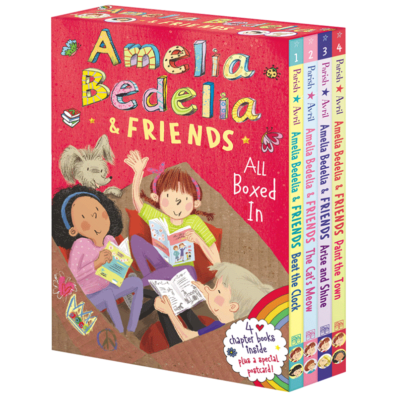 糊涂女佣和朋友们4册盒装 Amelia Bedelia & Friends 英文原版儿童桥梁章节小说 英语课外读物 进口书籍